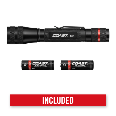 G32 - Coast Pure Beam Focusing LED Torch - 355 Lumens 2 X AA – Topshelf ...